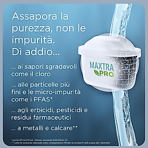 BRITA Glass Water Filter Jug Starter Pack-Light Blue (2.5L) incl. 3x MAXTRA PRO All-in-1 cartridge-Premium Glass Design jug with easy-filling Flip-Lid and Indicator- in sustainable Smart Box packaging