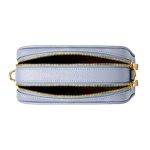 Chrysansmile Genuine Leather Crossbody Bags for Women Ladies Small Crossbody Shoulder Bag Lightweight Purses and Handbags - Light Blue