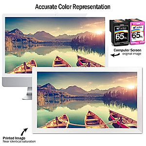 Cartlee 2 Pack Remanufactured 65XL 65 XL High Yield Ink Cartridges for HP DeskJet 2600 2622 2635 2652 2655 3700 3720 3722 3752 3755 Envy 5000 5052 5055 AMP 100 Printer Series Black and Color Combo