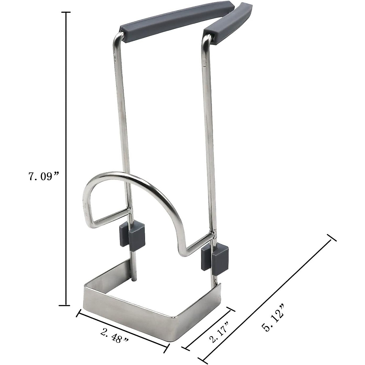 Stainless Steel Sink Caddy Sink Sponge Holder, Small Kitchen Bathroom Organizer Faucet Rack, Fix Around Faucet, Silver