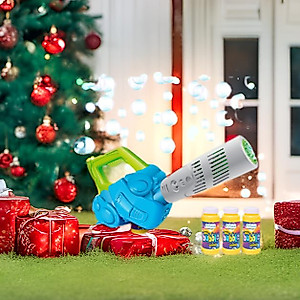 ArtCreativity Bubble Gun Machine with 3 Refill Solutions, Bubble Leaf Blower for Kids, Summer Outdoor Toys for Toddlers 1-3, Great Birthday Gifts, Fun Summer Kids Activities