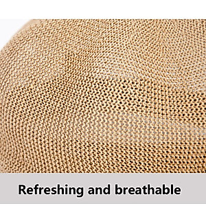 Octagonal Cap Straw Women Summer Thin Newsboy Cap Painter Adjustable Rope Knitted Beret Mesh Breathable Boinas para Mujer, One Size