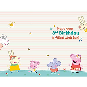 Danilo Promotions LTD Danilo Promotions Limited Official Peppa Pig Age 3 Birthday Card, Yippee! You're Three! multiple colours PG080,7x5 inch