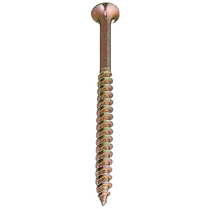 The Hillman Group 47675 8-Inch x 3-Inch All Purpose Wood Screw with Phillips Drive, 1-Pound , Yellow