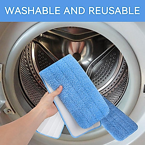 Replacement Microfiber Pad for Rubbermaid Commercial 24 Inch Mop Head - 8 Pack Wet & Dry Commercial Cleaning Refills Reusable Mop Refills Fit for Any Microfiber Flat Mop System 24"