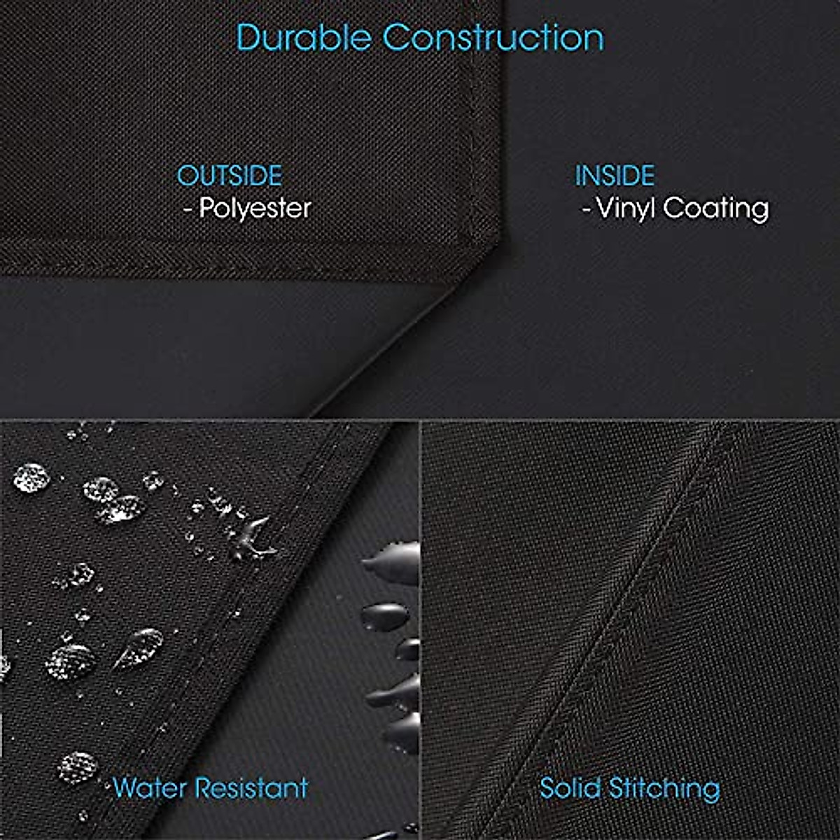 Unicook Offset Smoker Cover 60 Inch, Outdoor Heavy Duty Waterproof Charcoal Grill Cover, Fade and UV Resistant Smokestack BBQ Cover, Compatible for Brinkmann, Char-Broil, Royal Gourmet and More, Black