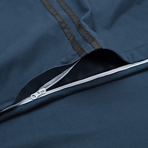 Chanasya Premium Bordered Navy Duvet Comforter Cover Bedding Set Queen Size - Stich 3-Piece Set Luxurious Minimalist Style Brushed Microfiber Comforter Cover - Ultra Soft Breathable Stain Resistant