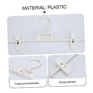 Cabilock 10pcs Stacked Trousers Hanger Trousers Hanger Kids Pants Hangers Metal Clips Heavy Duty Jean Hangers for Closet Clothes Hangers with Clips Laundry Hanger Clothes Drying Rack Metal