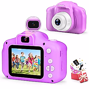 hyleton Kids Selfie Camera Digital,Child Toddler Video Camera Toys for 3 4 5 6 7 8 9 Year Old,Christmas Birthday Gift for Age 3-8 Girls/Boys with 32GB SD Card (Purple)