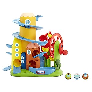 Little Tikes Learn & Play Roll Arounds Turnin' Town, Including 3 Toy Cars and Playset, Sounds & Music, Slide & Turn-Birthday Gifts for Kids, Toddler Toys for Boys and Girls Ages 18 months 1 2 3+ Years