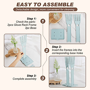 2 Pieces Kitchen Glove Holder Glove Drying Rack Drying Dryer Rack Plastic Mitten Rubber Rack Gloves Hanger Sink Stand Towel Reusable Towel Storage Holders for Sponge Food Bag Organizer, Pink and Blue