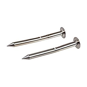Pinewood Car Machined, Polished and 2.5 Degree Bent Axles - (2 Axles) for Rail Riding - Angled Head to Reduce Friction and Increased Axle Diameter to Reduce Wheel Wobble to Increase Speed