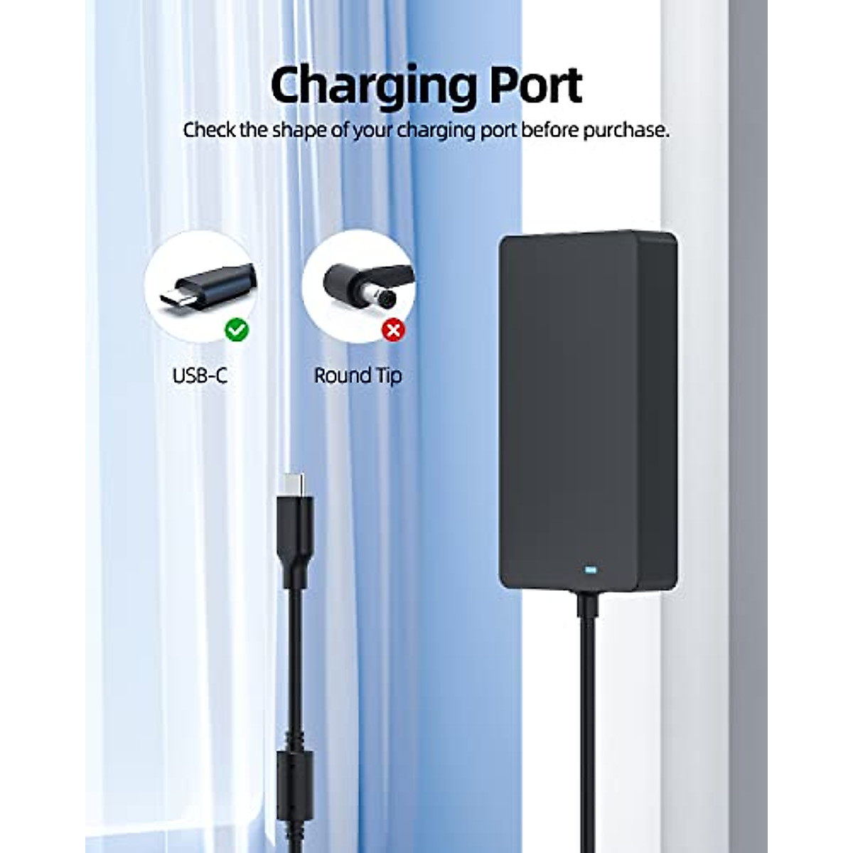 USB C Laptop Charger Fit for Dell Inspiron 14 16 Plus 7420 7620 Vostro 7620 P157G003 P117F003 P117F004 AC Adapter Power Supply Cord