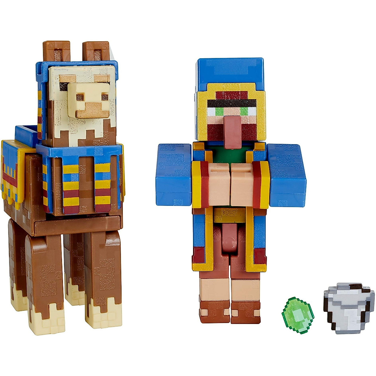 Mattel Minecraft Craft-a-Block 2-Pk, Action Figures & Toys to Create, Explore and Survive, Authentic Pixelated Designs, Collectible Gifts for Kids Age 6 Years and Older