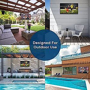 SYLVOX 65 Inch Outdoor TV, Waterproof 4K Smart TV, High Brightness,7x16(H) Commercial Grade, Supports Bluetooth & Wi-Fi, Suitable for Partial Sun(Deck Series 2022)