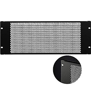 KENUCO Blank Rack Mount Panel Spacer with Venting for 19-Inch Server Network Rack Enclosure Or Cabinet Black (Plate-3U)