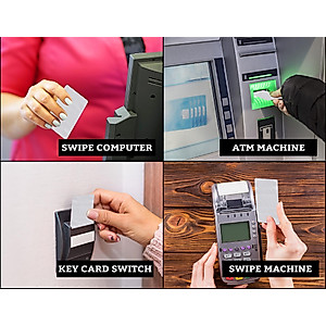 UBICON Card Reader Cleaning Card - Pre-Saturated with 99.9% IPA, Effective Dirt and Oil Remover, Compatible with ATM, POS, Swipe and Smart Card Readers - 2.125 x 3.375 Inches (10)