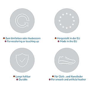 Dye Paint for Leather Shoes and Bags with Sponge and Brush, Kaps Super Color, 70 Colors (117 - Navy Blue)