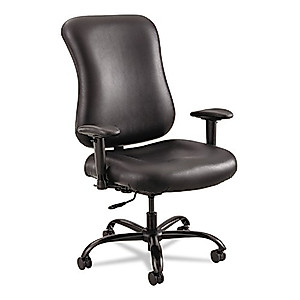 Safco 3592Bl Optimus High Back Big & Tall Chair, 400-Lb. Capacity, Black Leather