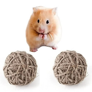 8PCS Small Animals Play Balls, Chew Grass Balls & Rolling Chew Toys for Bunny, Improve Pets Dental Health for Rabbit, Chinchilla, Guinea Pigs, Hamsters, Gerbils, Rats, Mice