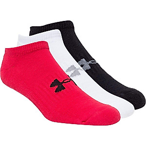 UA Training Cotton Socks - Red - Large (Shoe Size 8 -12)