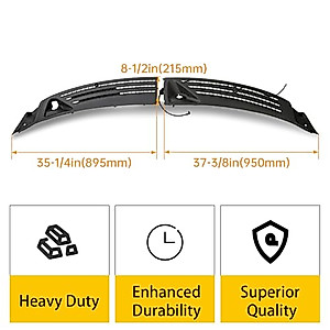 7BLACKSMITHS Windshield Wiper Cowl Cover Panel Compatible With 2004-2008 Ford F150 Outer Wiper Cowl Vent Grille Front Left & Right 2Pcs 4L3Z-15022A69-AA & 4L3Z-15022A68-BA