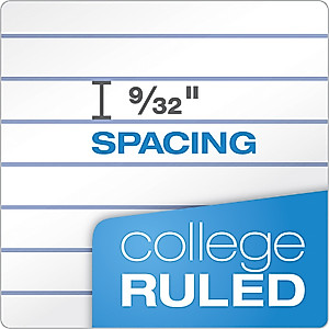 Oxford Spiral Notebooks, 5 Subject, College Ruled Paper, Durable Plastic Cover, 200 Sheets, 5 Divider Pockets, 2 per Pack (10388)