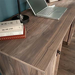 Sauder Edge Water Home Office Computer Desk with Storage, Washed Walnut Finish