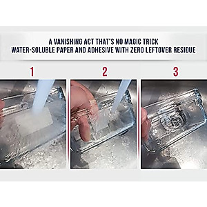 MESS Dissolvable Freezer Labels - 500 Removable Food Container Labels - Blank Labels for Food Containers - Dissolvable Food Labels Stickers -Freezer Tape - Bottle Labels, Jars Food Storage Labels 1x2"