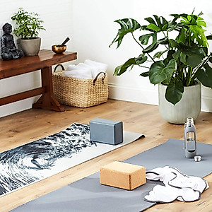 Manduka Yoga Cork Block - Yoga Prop and Accessory, Good for Travel, Comfortable Edges, Lightweight, Extra Firm Cork, 4" x 6" x 9" (10 x 15 x 22.5 cm) (Pack of 2)