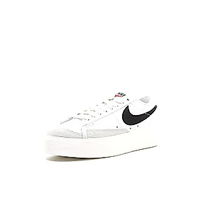 Nike Womens WMNS Blazer Low Platform DJ0292 101 - Size 9W White/Black