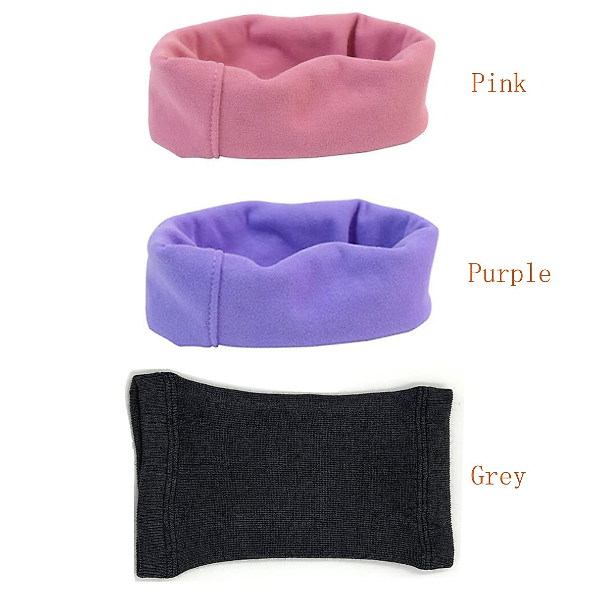 Quiet Ears Covers for Dogs 3pcs,Dog Snoods Ear Covers for Noise,Grooming and Force Drying Miracle Tool for Anxiety Relief & Calming Dogs(Grey+Pink+Purple)