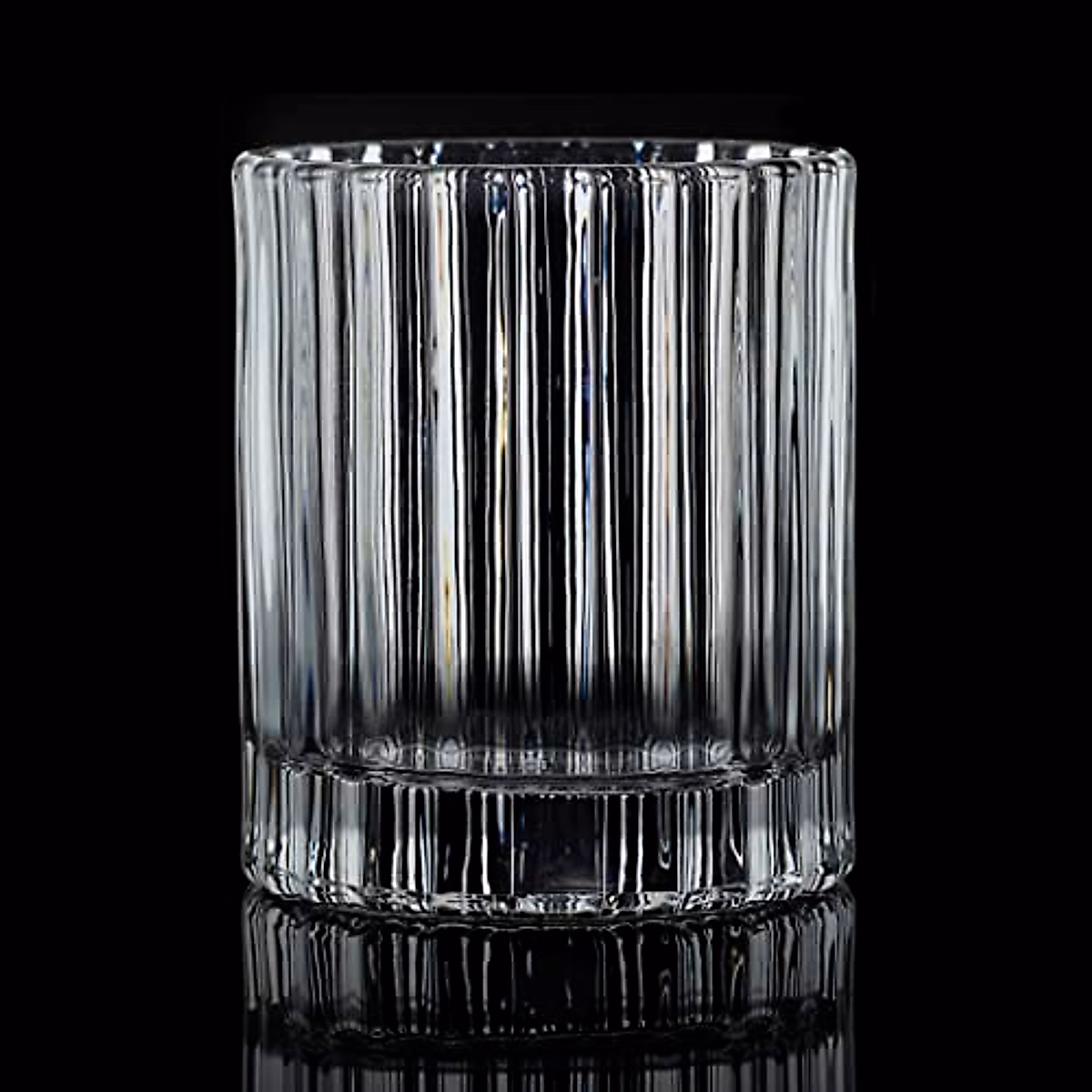 Burns Glass Euro-Crystal Style Faceted DOF 11.5 oz (Set of 2)