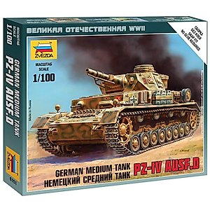 Zvezda Z6151 Model Building – Armoured Combat IV Ausf D – Scale 1:100