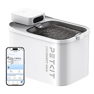 PETKIT EVERSWEET MAX Cordless Cat Water Fountain, 105 fl oz/3L Pet Water Fountain for Cats Dogs Inside, Automatic Cat Water Dispenser with Replacement Filter, App Control