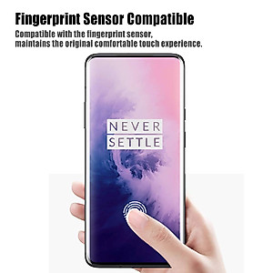Alinsea Screen Protector for OnePlus 7 Pro/7T Pro Tempered Glass [Full Adhesive] [Fingerprint Sensor Compatible][3D Glass] Screen Protector for OnePlus 7 Pro/7T Pro