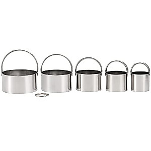Tosnail Pastry Cutter, Dough Blender, 3 Cup Flour Sifter and Biscuit Cutter, 8 Pieces Stainless Steel Professional Dough Tools for Baking Cookies and Donuts