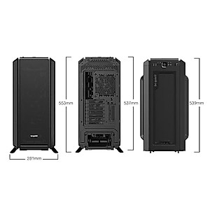 be quiet! Silent Base 802 Window ATX Midi Tower PC Case| 3 Pre-Installed Pure Wings 2 Fans | Sound Insulated | Tempered Glass Window | Black | BGW39