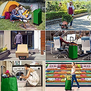 SELORSS 2-in-1 Foldable Hand Truck Utility Cart, Portable Grocery Shopping Cart with Wheels, Telescoping Handle and Removable Waterproof Bag, Collapsible Lightweight Large Capacity for Groceries