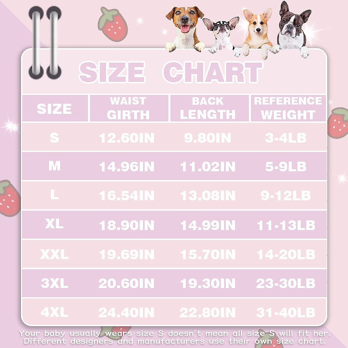 2 Pieces Washable Female Diapers with Suspender Comfort Reusable Doggy Diapers Reusable Puppy Sanitary Panties Dog Underwear Diaper for Small Girl Dogs in Period Heat (Pink&Purple, 3XL)