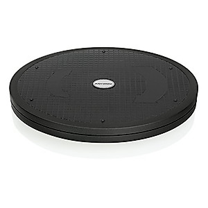 Aleratec Dual Sided Monitor/TV Swivel Stand | 360˚ Rotation Lazy Susan | Featuring Heavy Duty Carousel 250 lbs Capacity, 15.5" | Media Console, Entertainment Center for Living Room Bedroom, Black