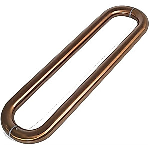 Sliding Barn Door Handle Modern Sliding Barn Door Handle Pull Large Front Door/Shed Doors/Bathroom Door Push Pull Bar Handle Double Side Mounted Interior Exterior Door Handles (Color : Rose Gold, Si