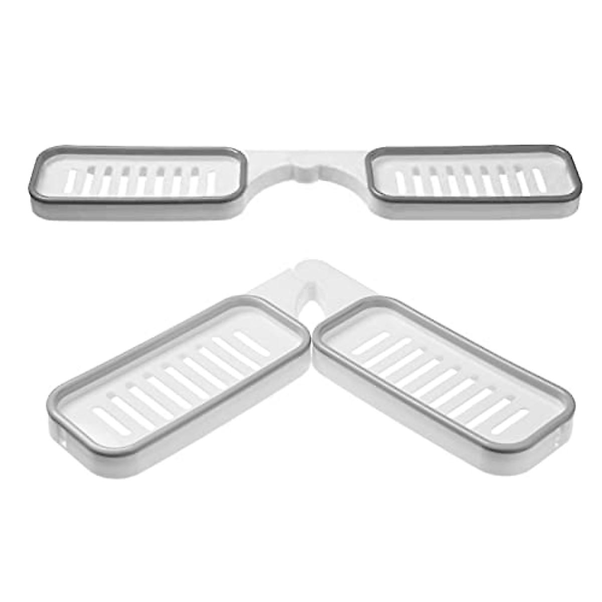 EPTIC Shower Caddy Suction, Corner Shower Punch-Free Rack with Suction Cup,Wall Mounted Shower Basket,Bathroom Organizer Shelf for Shampoo, Body Wash (3Pack Grey)