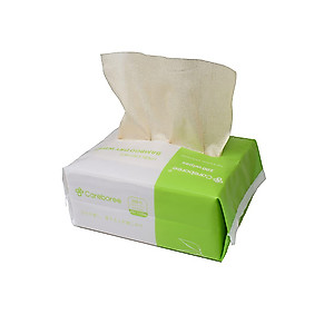 400 Count Careboree Unbleached Dry Baby Wipes Unscented Multi-Purpose Cotton Tissue Small Size