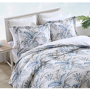 Tommy Bahama - King Duvet Cover Set, Cotton Bedding with Matching Shams & Button Closure, All Season Home Decor (Bakers Bluff Blue, King)