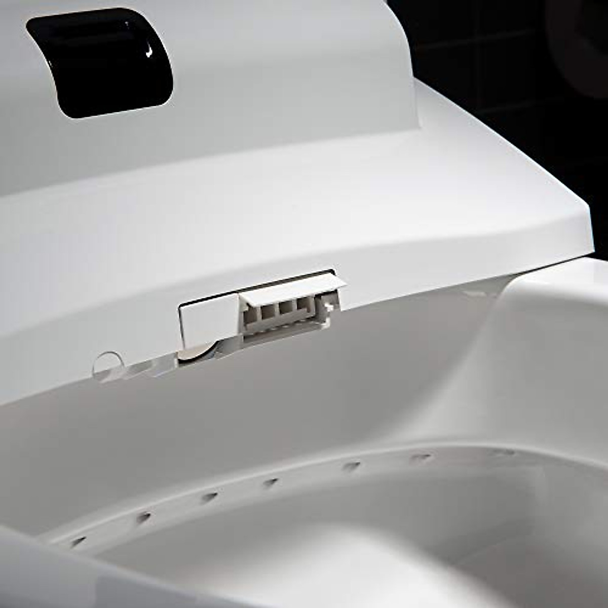 WOODBRIDGE B0960S Auto Flush, Auto Open & Auto Close, 1.28 GPF Single Flush Toilet with Intelligent Smart Bidet Seat and Wireless Remote Control, Chair Height