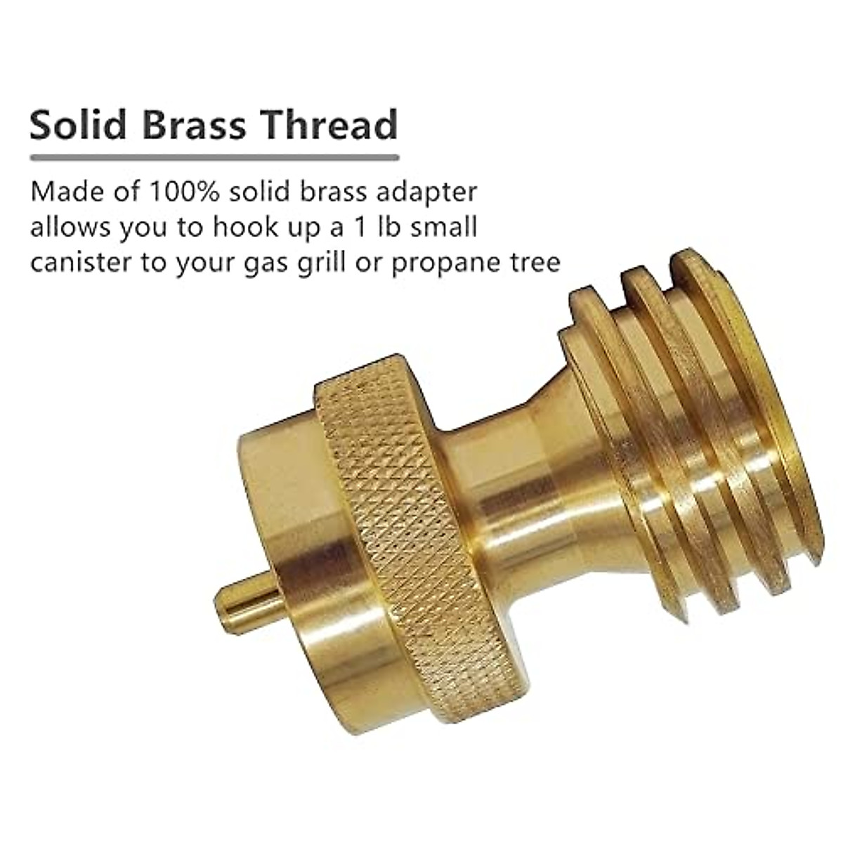 DOZYANT Steak Saver 20lb to 1lb Propane Tank Adapter for Disposable Throwaway Cylinder, Converter Universal 1 Pound / 16.4oz Disposable Small Tank for 20 or 30lb LP Gas Big Tank