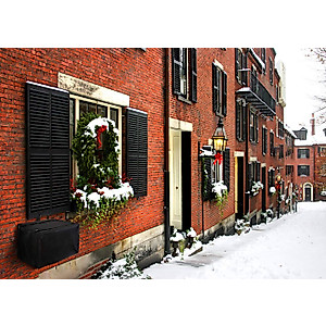 Yesland Window Air Conditioner Cover Outdoor, 25.5''W x 21''D x 17''H Outside Window AC Unit Cover with 2 Adjustable Straps, Black Large Window A/C Cover Bottom Covered AC Covers for Winter