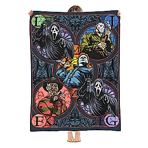 Halloween Blanket Flannel Cozy Halloween Throw Blankets Luxury Watching Blanket for Couch Bed All Season Gifts 50"X40"