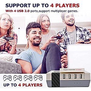 Retro Game Console Built in 117,000+ Classic Game,Super Console X Cube Mini Video Game Console Support 4K TV,Emulator Console Compatible with Most Emulators,Up to 4 Players,LAN/WiFi,Best Gifts